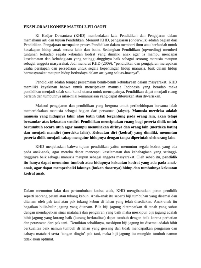 Eksplorasi Konsep Materi 2-Filosofi Pendidikan | PDF