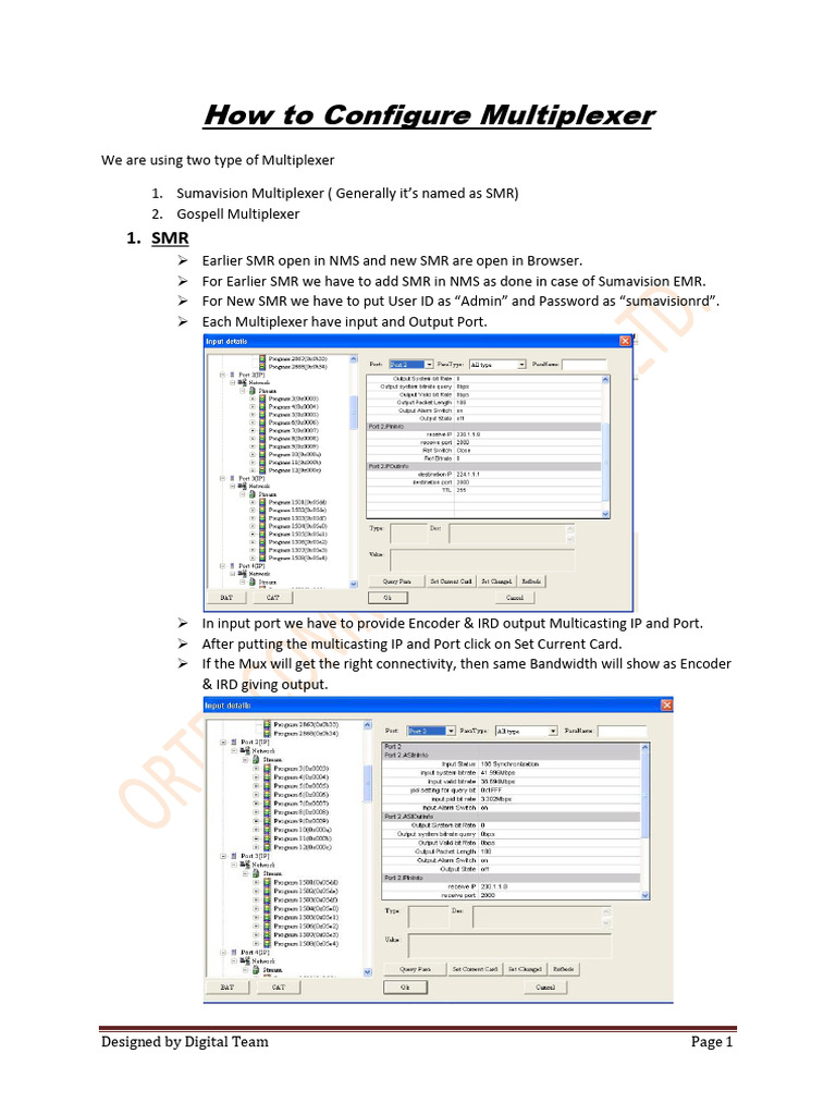 Configuration of Multiplexer | PDF
