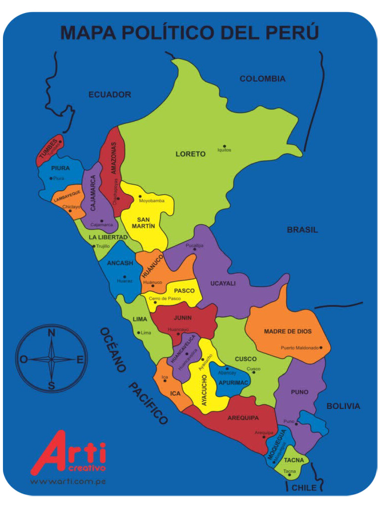 Mapa Político Del Perú | PDF