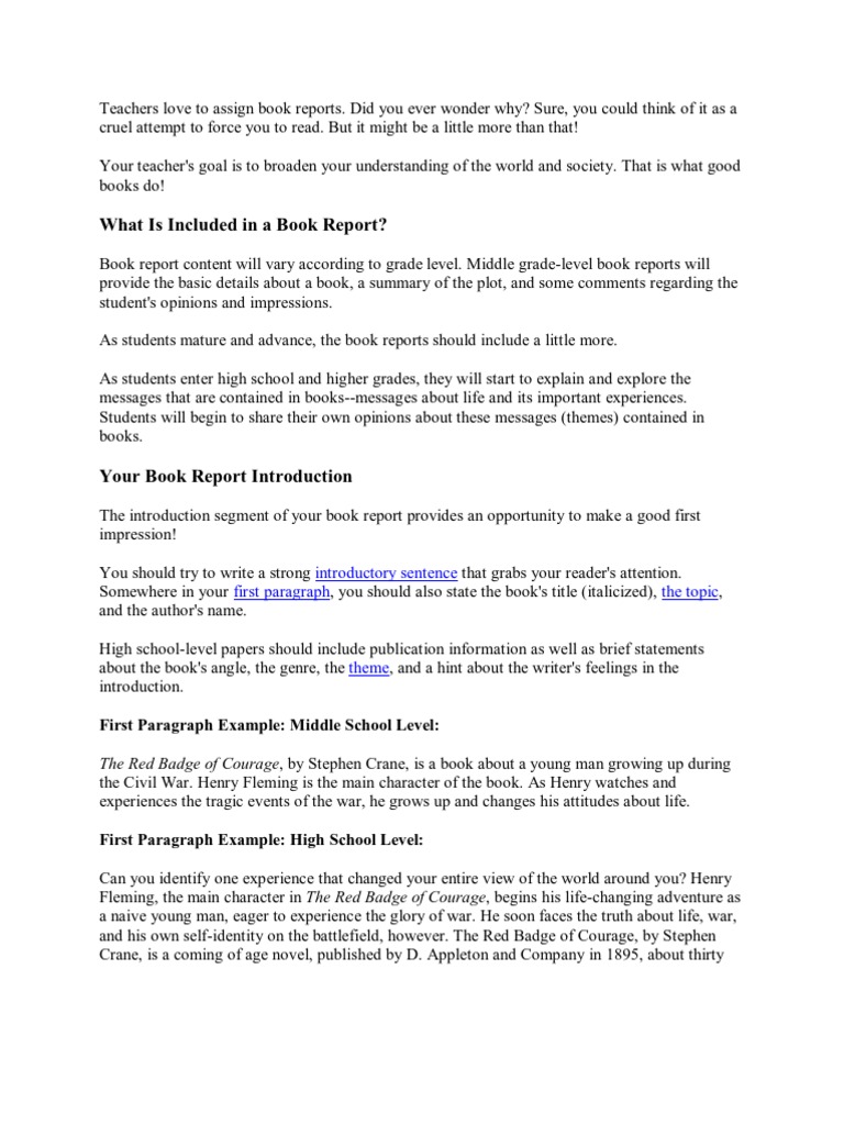 How to Write a Book Report | PDF