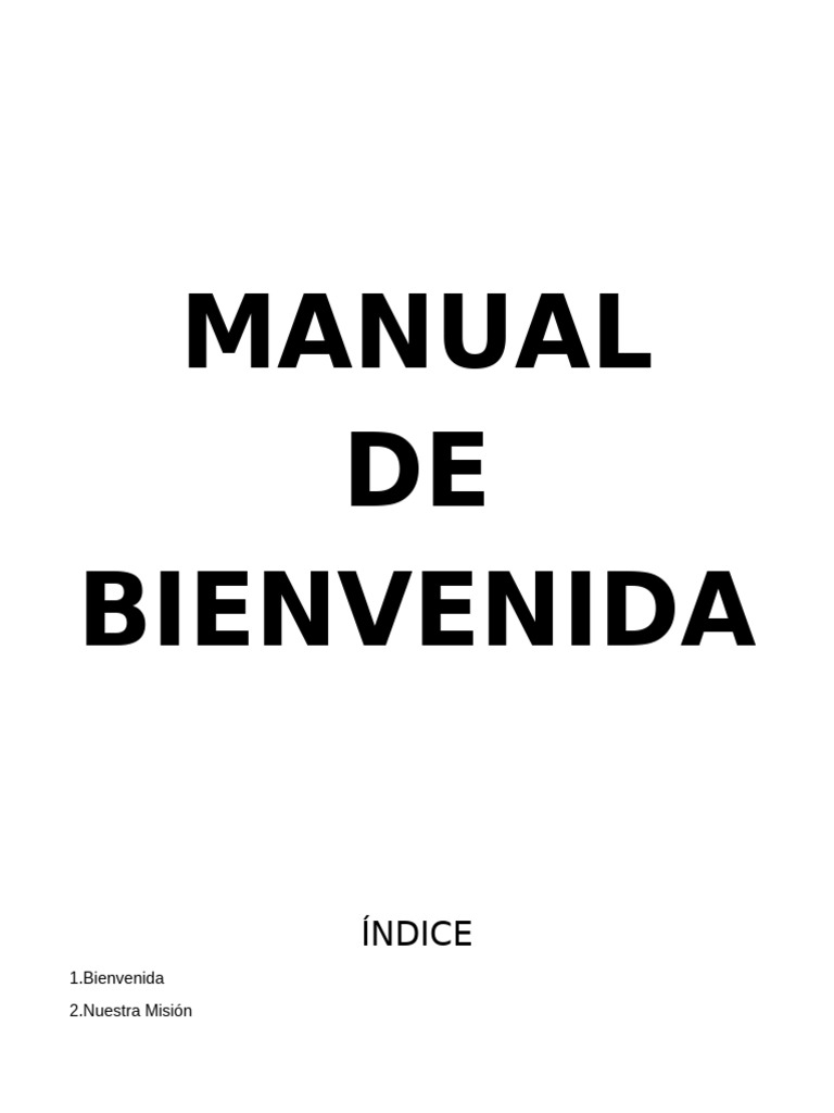Manual de Bienvenida Andy y Gaby | PDF