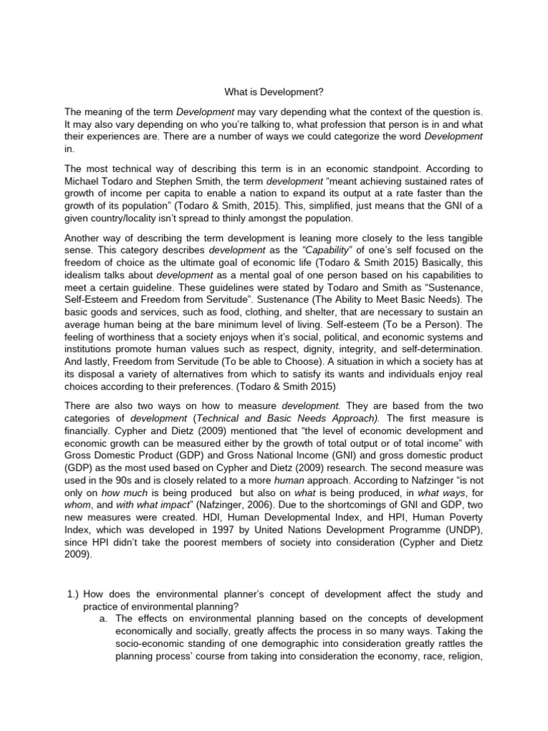 What Is Development? | PDF