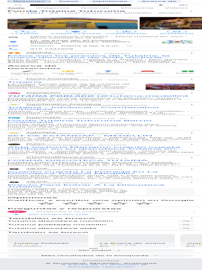 Precios Tutaina Medellin - Buscar Con Google | PDF