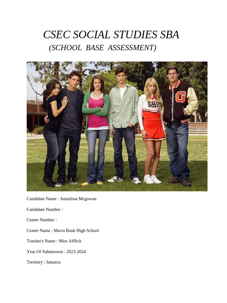 SOCIAL STUDIES SBA Questionnaire | PDF