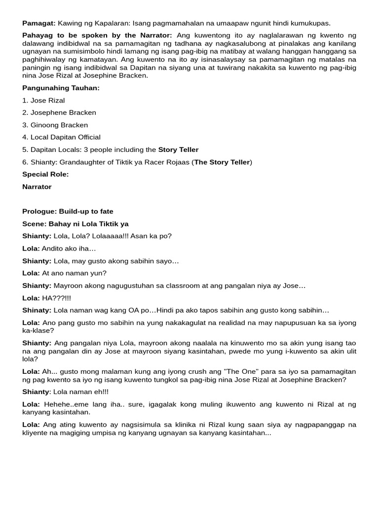 Ge9 Roleplaying Script | PDF