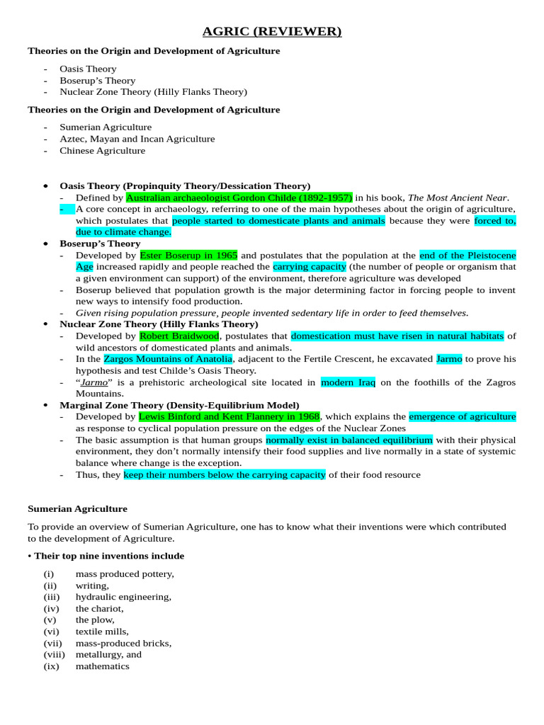 Agric Reviewer Lesson 2 | PDF