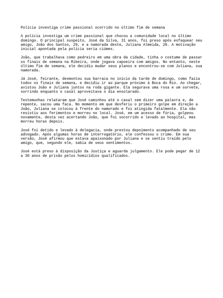 Texto Ficcional Jornalistico Corrigido | PDF