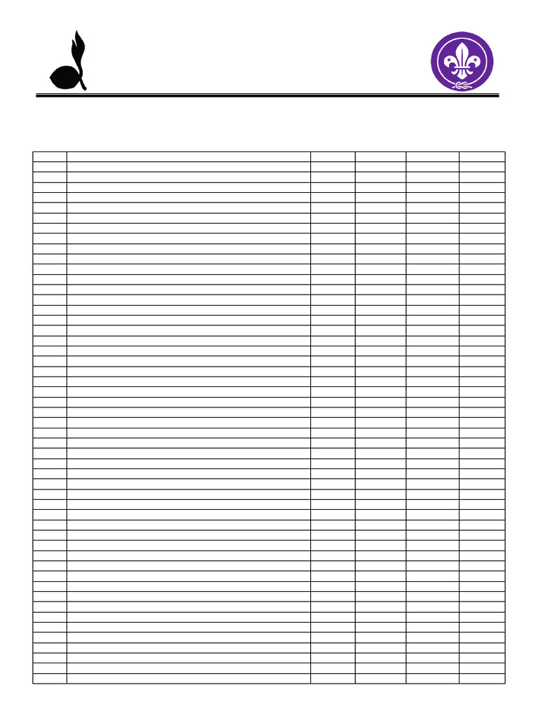 Daftar Regu Putra Pta 27 | PDF