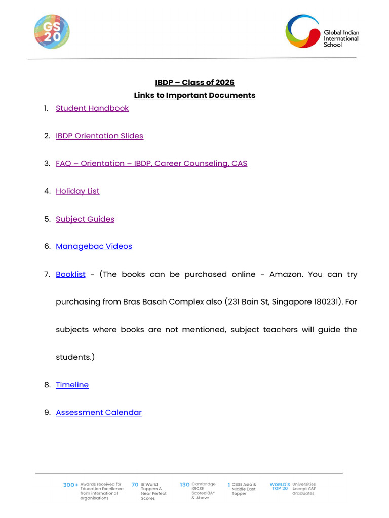 IBDP Pointers M26 | PDF | Career & Growth