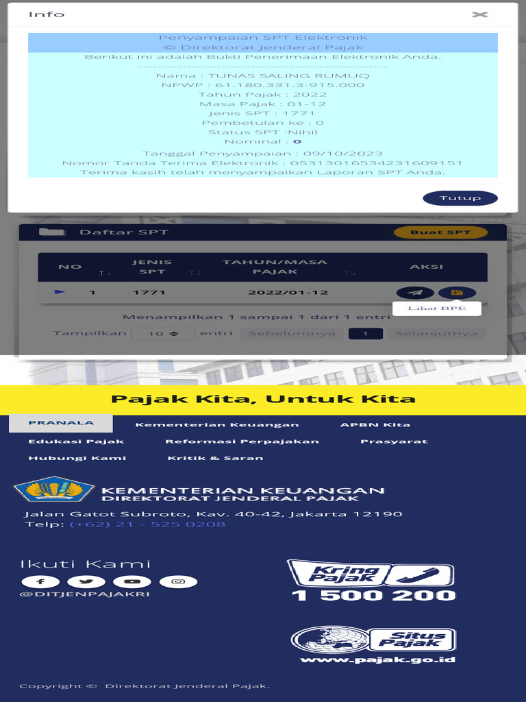 Arsip Direktorat Jenderal Pajak | PDF