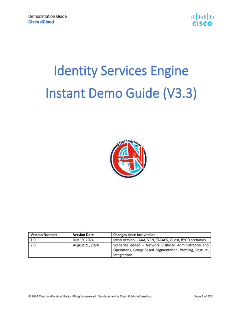 New Demo Scenarios Cisco Identity Services Engine | PDF | Computer Network | Computers