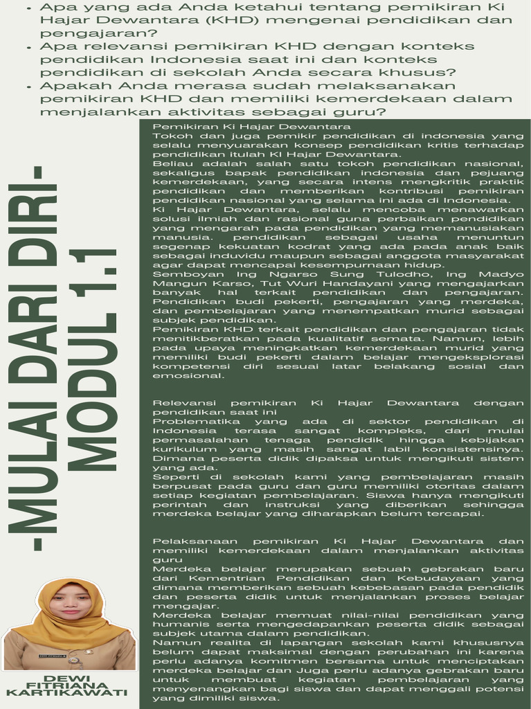 Mulai Dari Diri - Modul 1.1 - Dewi Fitriana K | PDF