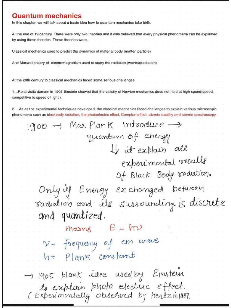 Birth of Quantum Mechanics | PDF