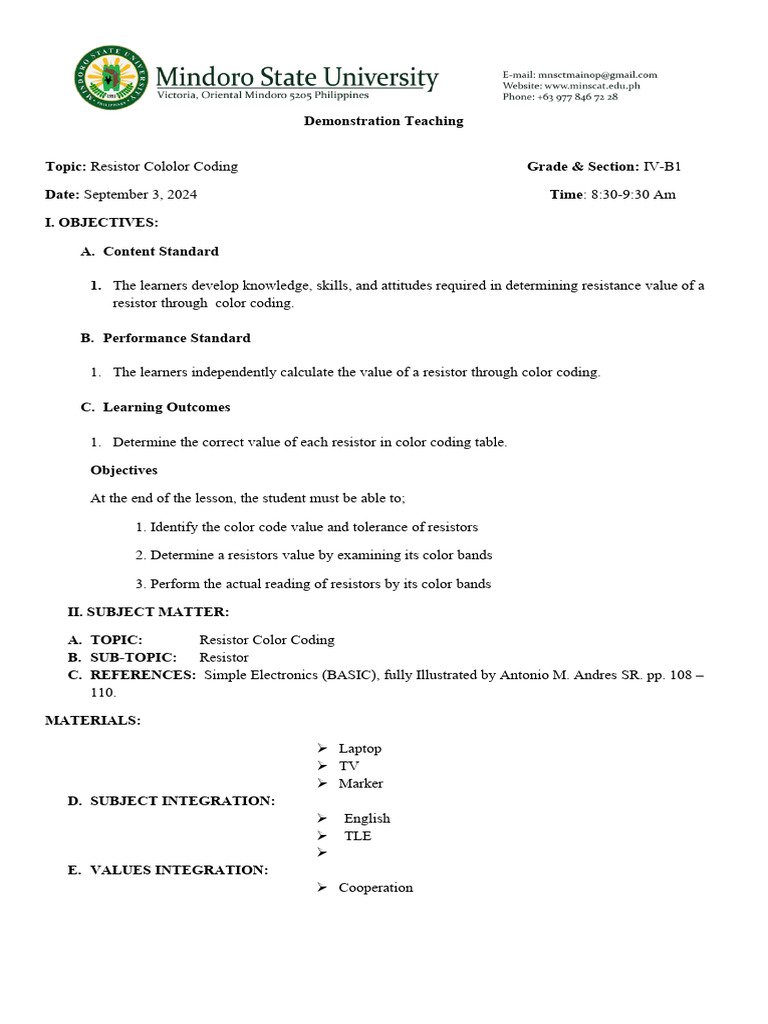 Detailed Lesson Plan | PDF