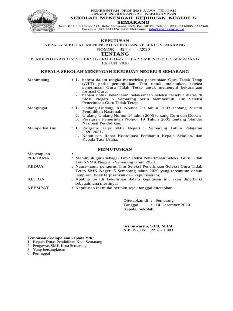 SKPT - Panitia - Seleksi Guru | PDF