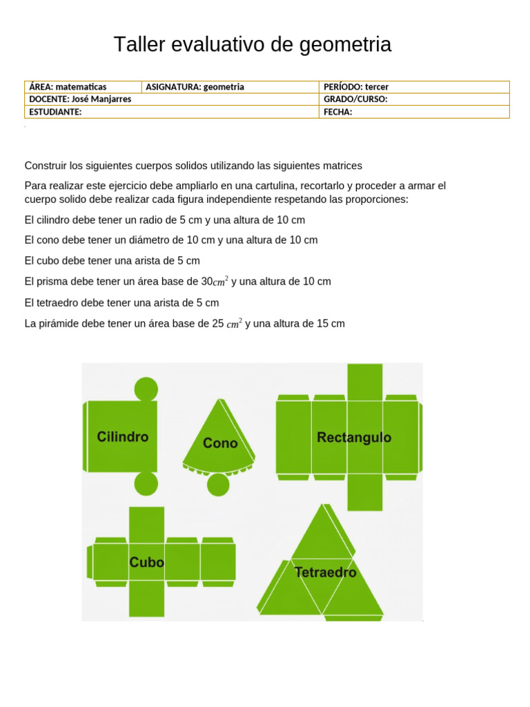 Taller de Geometria 8 | PDF