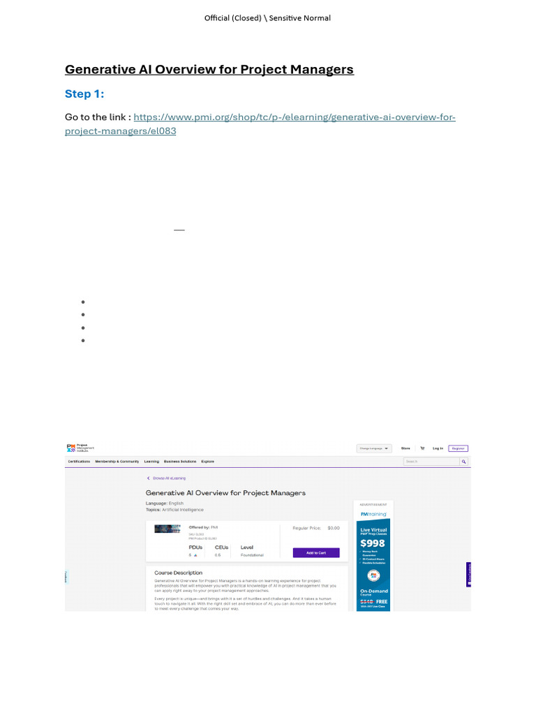 Generative AI Overview For Project Managers | PDF