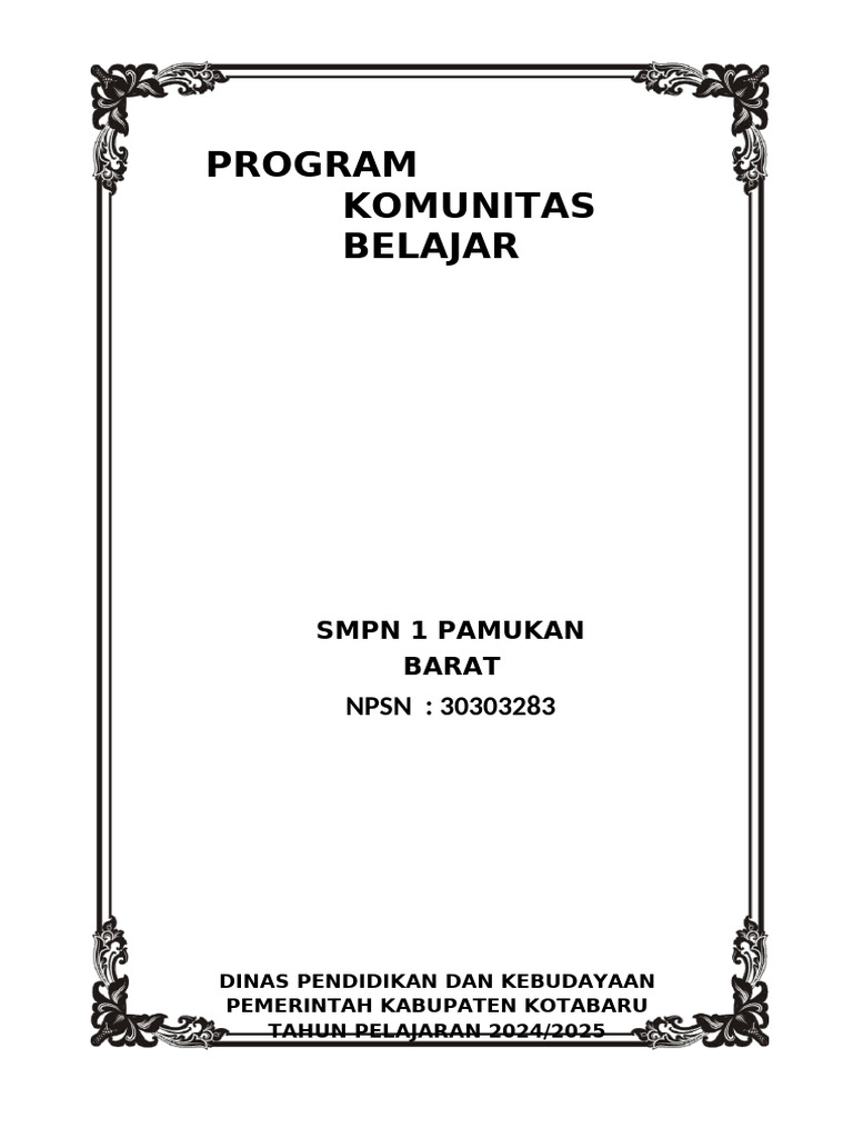 Program Kerja Kombel | PDF
