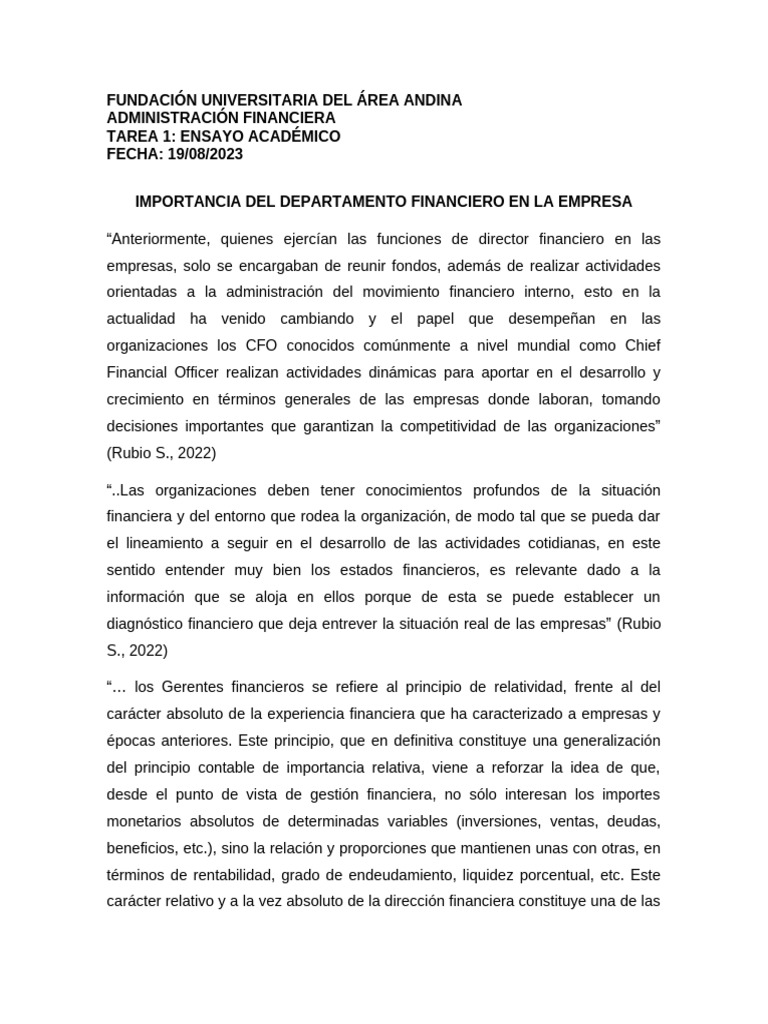 Eje No. 1 - Admon Financiera | PDF | Business | Contabilidad