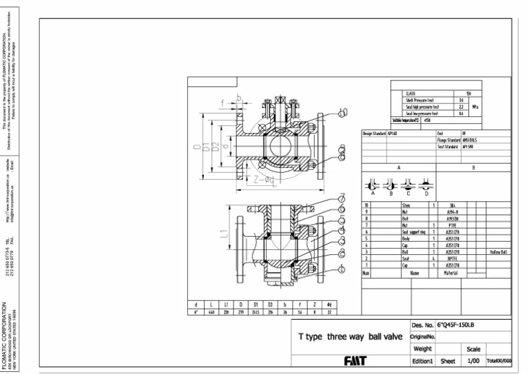 3 Way Valve Drawing | PDF