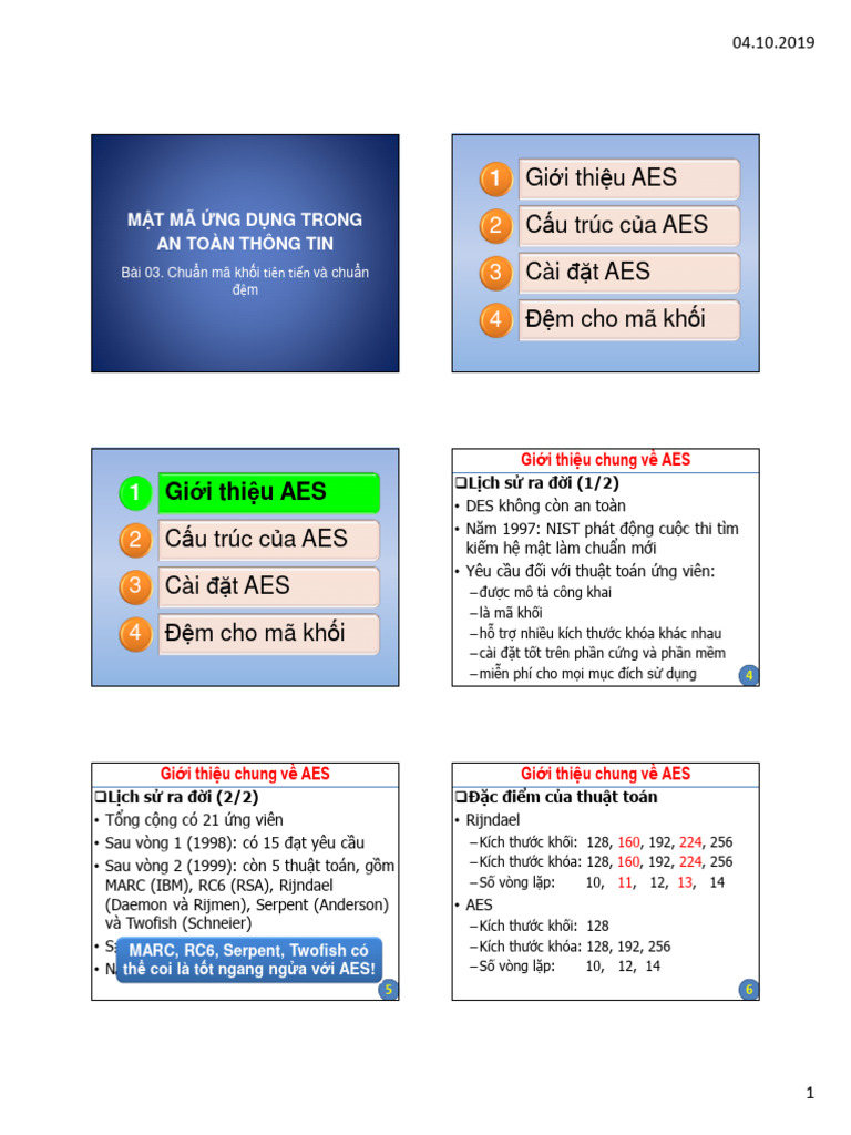 Mật Mã Ud. at. Bài 03 | PDF