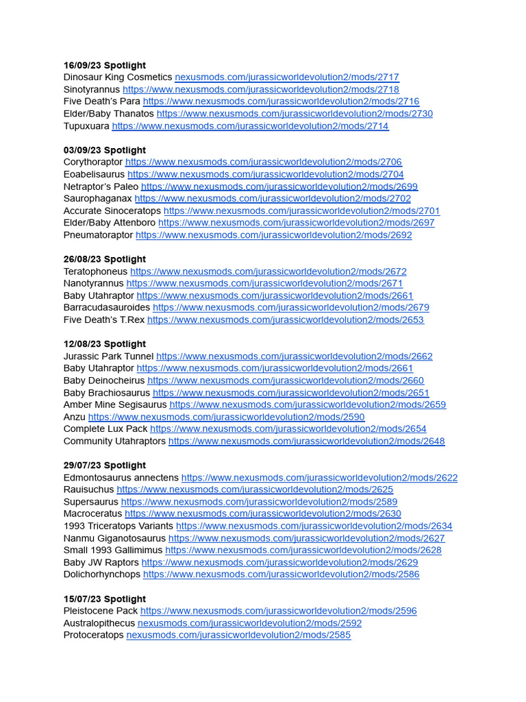 JWE 2 Mod Spotlight (BestInSlot) | PDF | Paleontology | Cretaceous ...