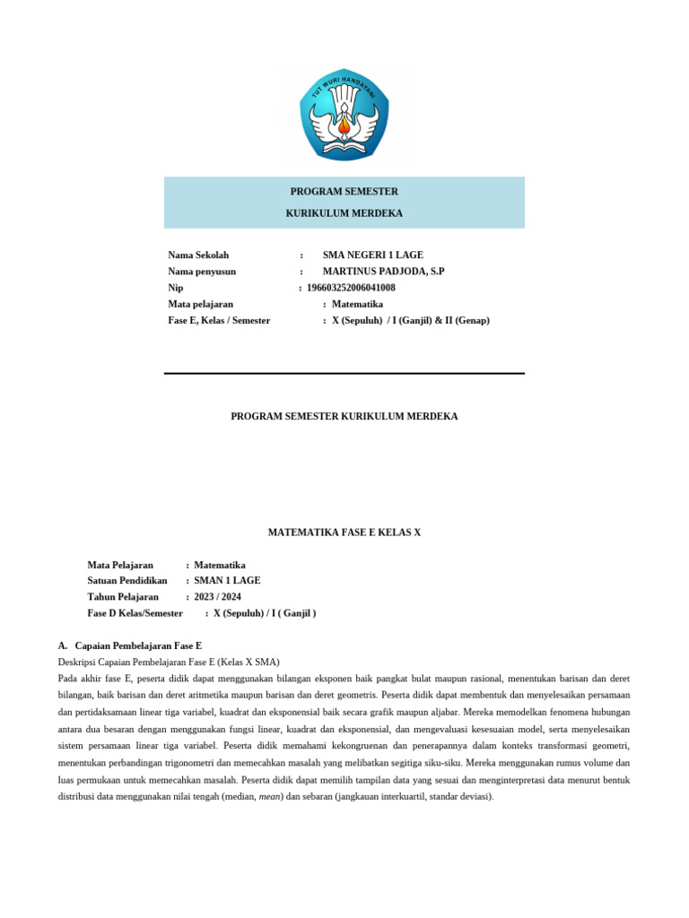 PROMES Kurikulum Merdeka | PDF