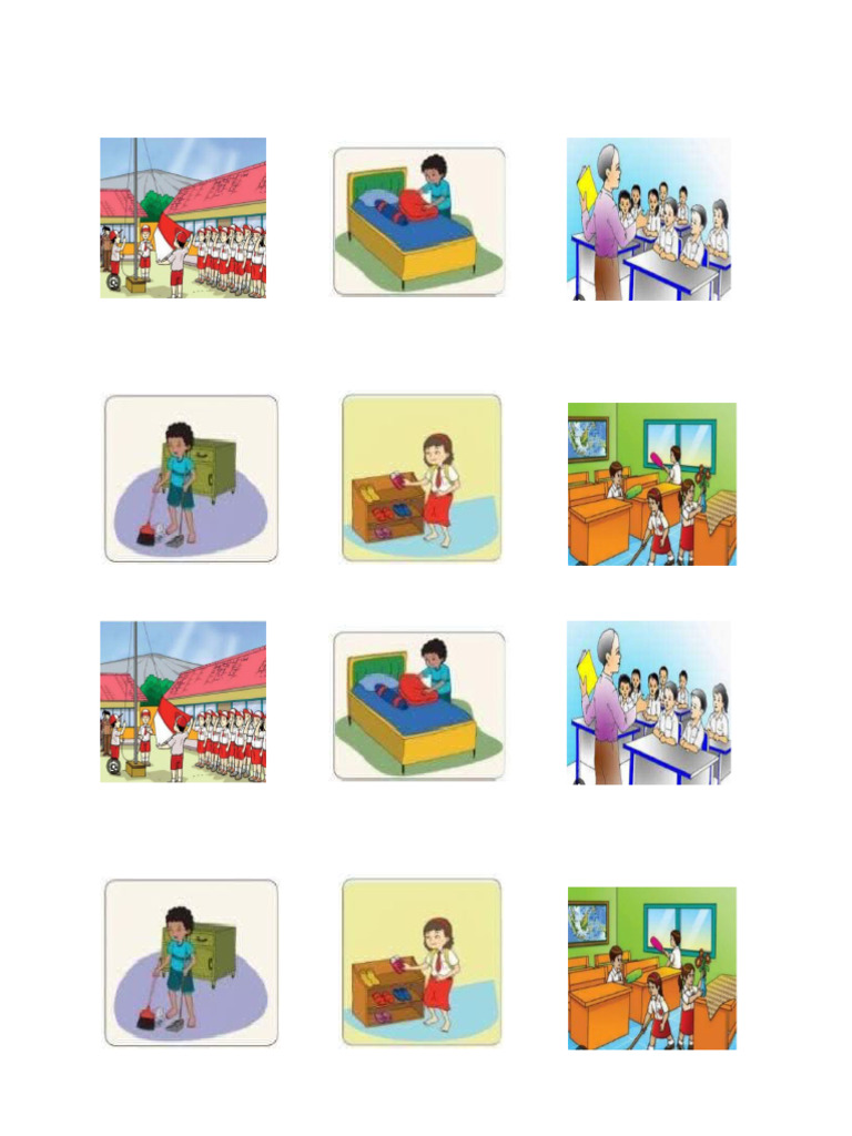 Gambar Aturan Di Rumah & Di Sekolah | PDF