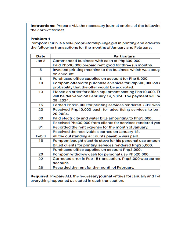 Journal Entries Quiz Answer Key | PDF
