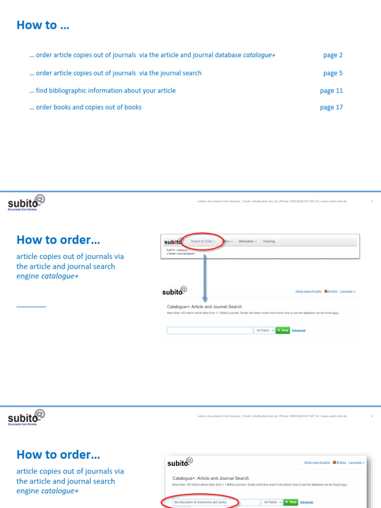Subito How To Order English | PDF