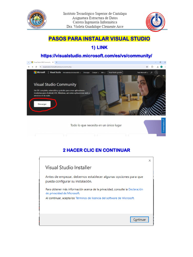 Pasos para Instalar Visual Studio (Visual Basic) | PDF