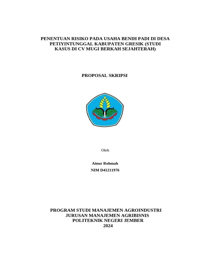 Proposal Skripsi.1 | PDF
