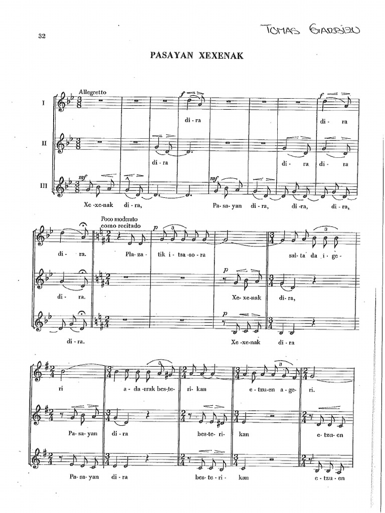 Garbizu, Tomás - PASAYAN XEXENAK | PDF