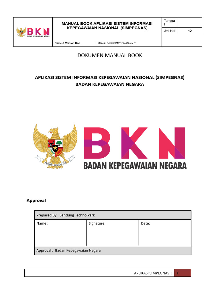 Simpegnas BKN Manual Book - Dashboard | PDF | Computer Access Control ...