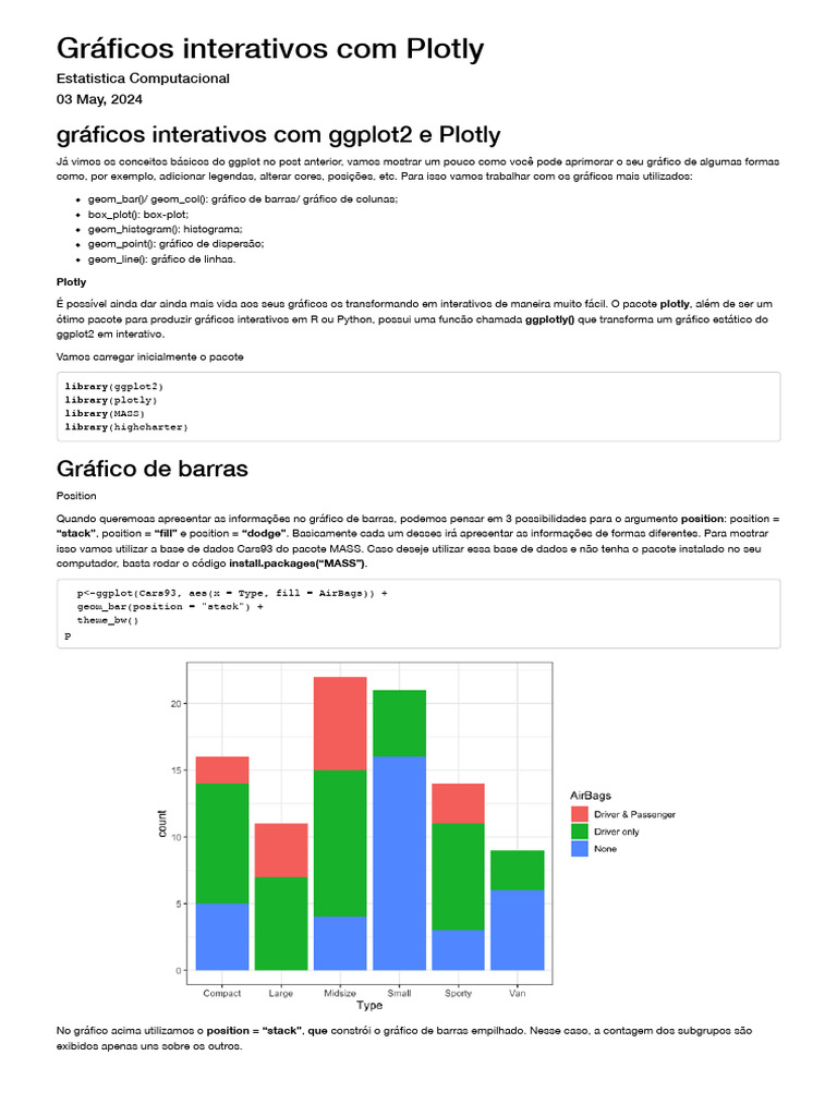 Gráficos Interativos Com Plotly | PDF