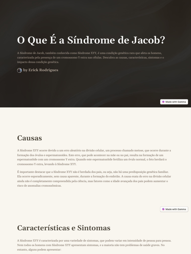 O Que E A Sindrome de Jacob | PDF