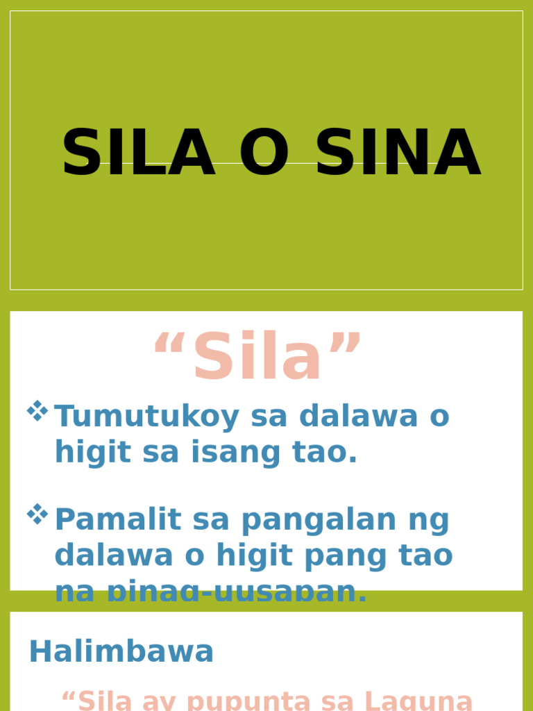 Sila o Sina | PDF