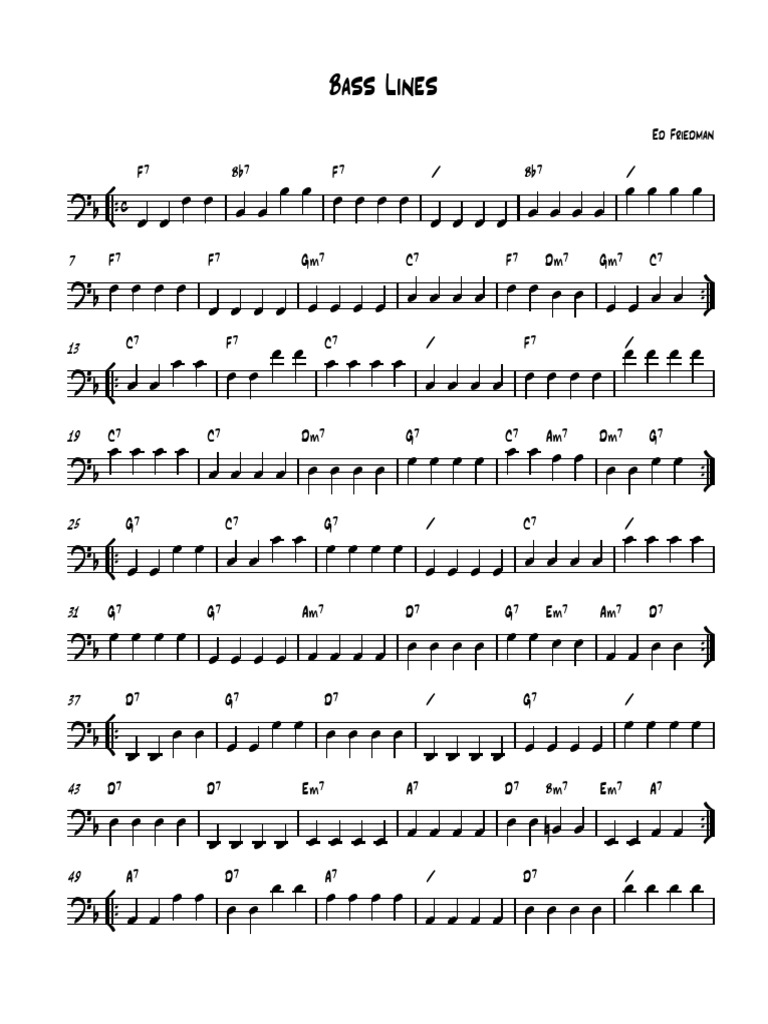 Simple 2-Feel Bass by Ed Friedman | PDF