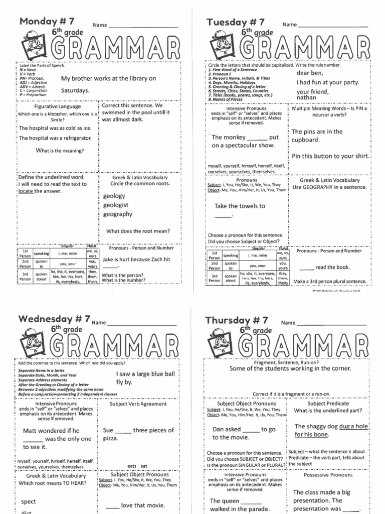 Lesson 7 - Grammar | PDF