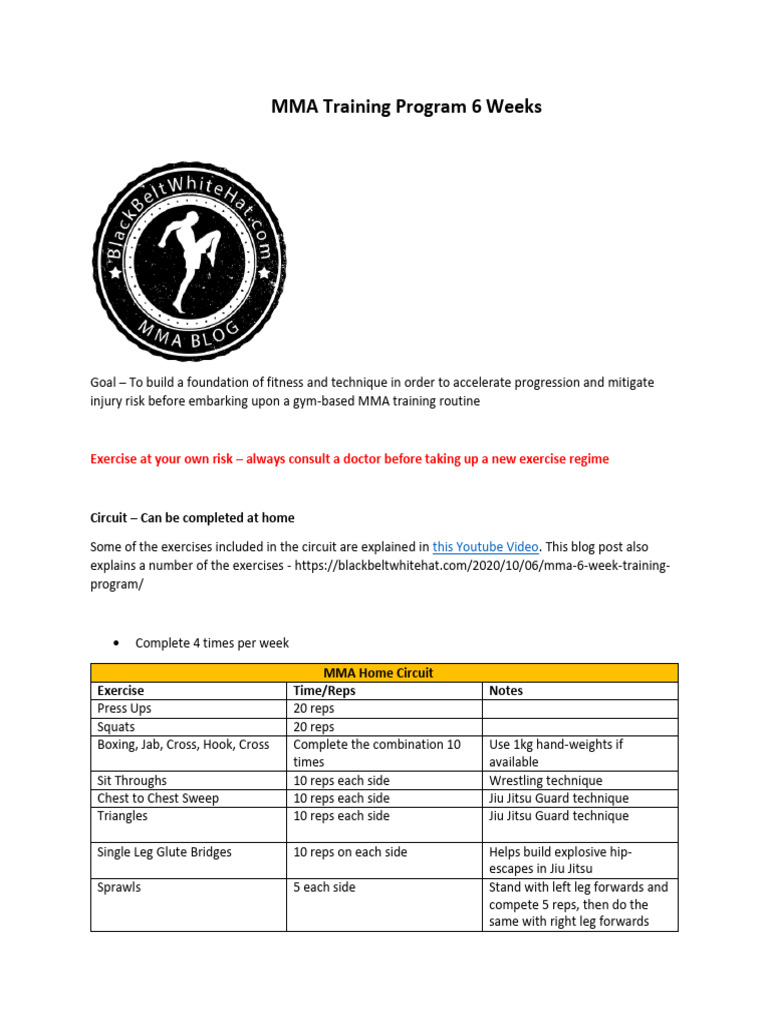 Mma 6 Weekprog | PDF