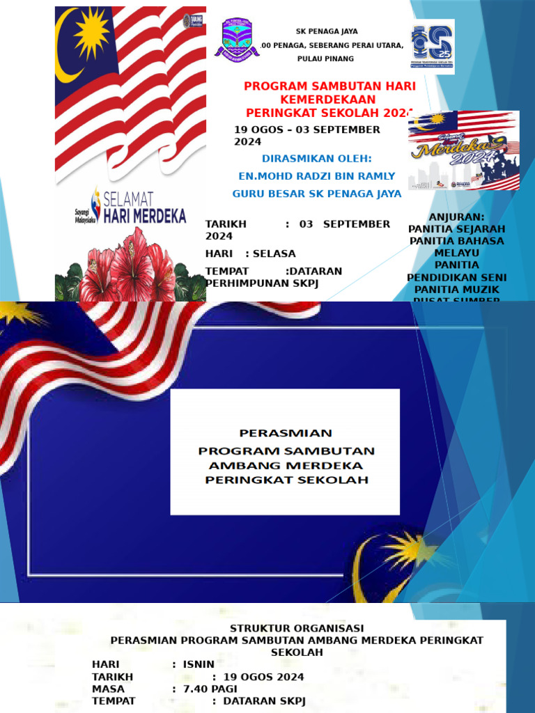 Buku Program Sambutan Hari Kemerdekaan Peringkat Sekolah 2024 | PDF