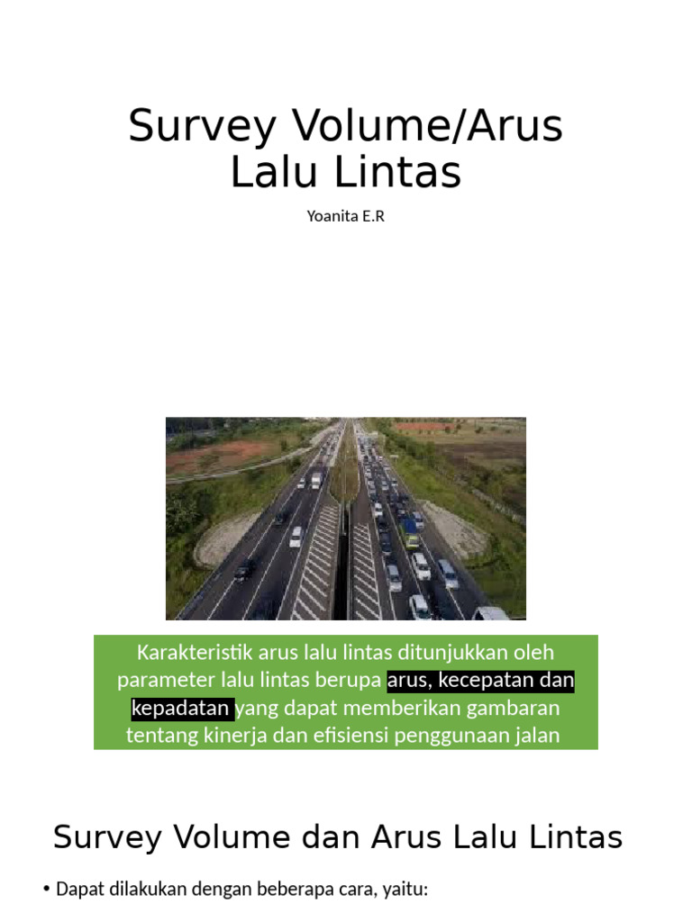 Survey Volume Lalu Lintas | PDF