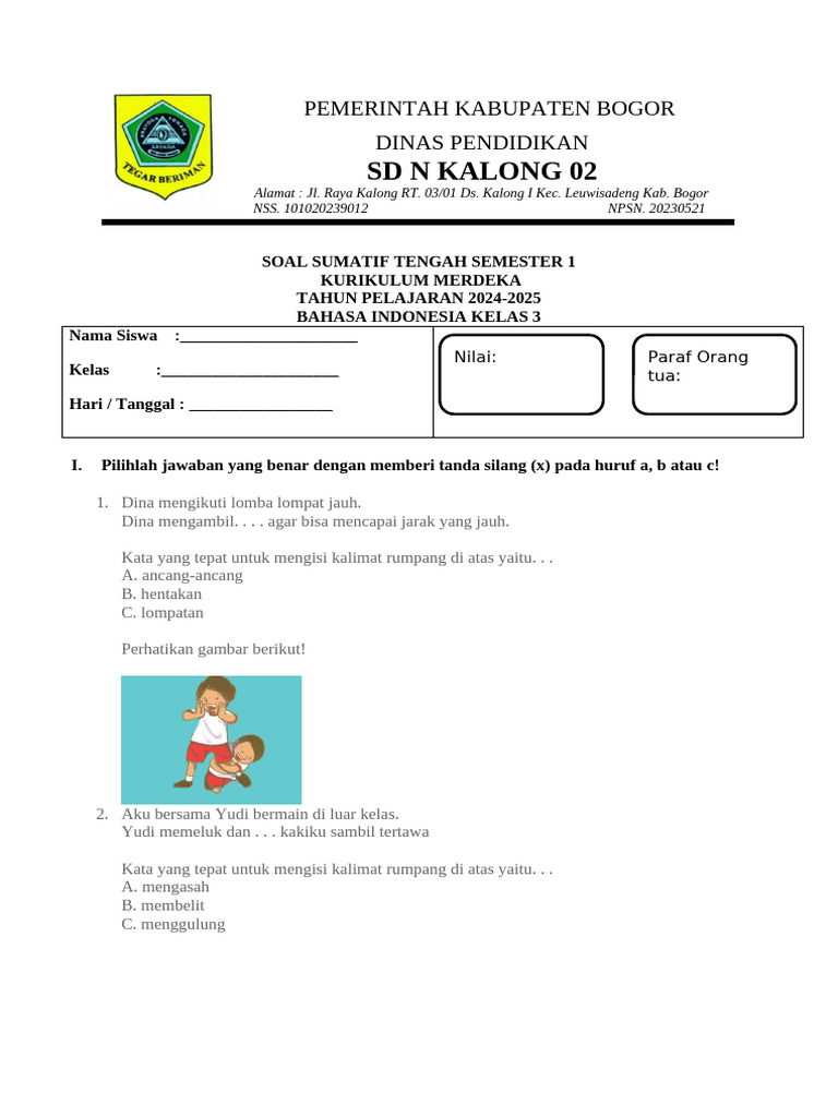 STS 1 Kelas 3 Bindo Edit | PDF