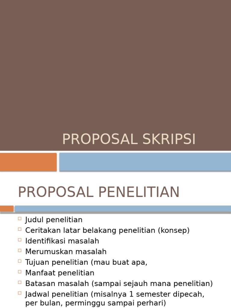 Proposal Skripsi | PDF