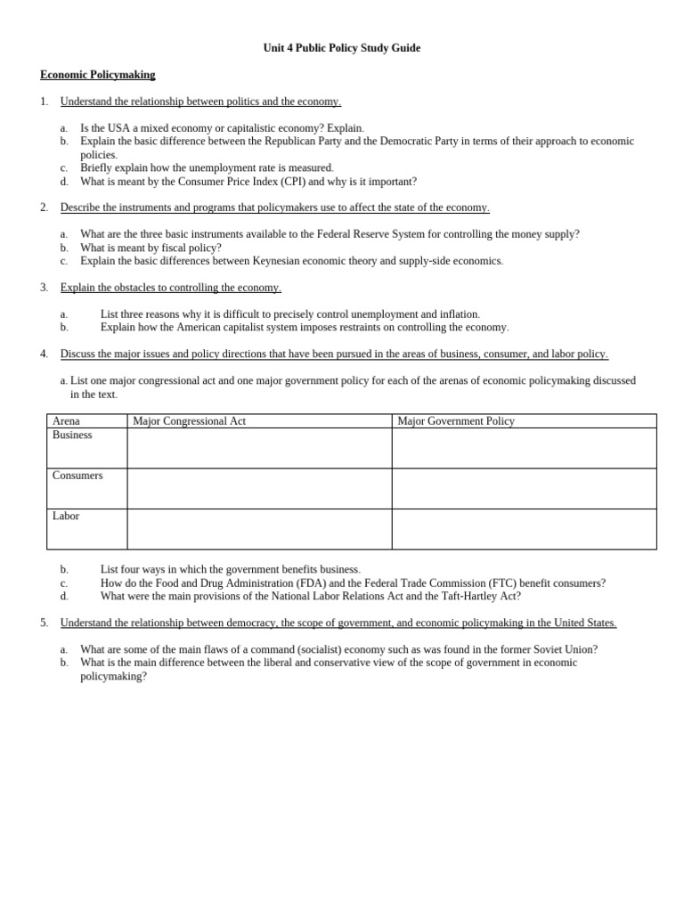 Ap Gov Unit 4 Guide | PDF