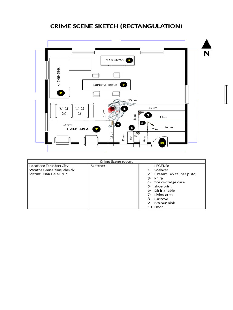 Sketch Practical Exam Crime Scene | PDF