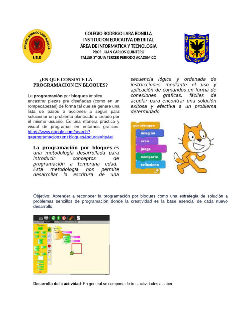 3° Taller Informatica Tercer Periodo | PDF