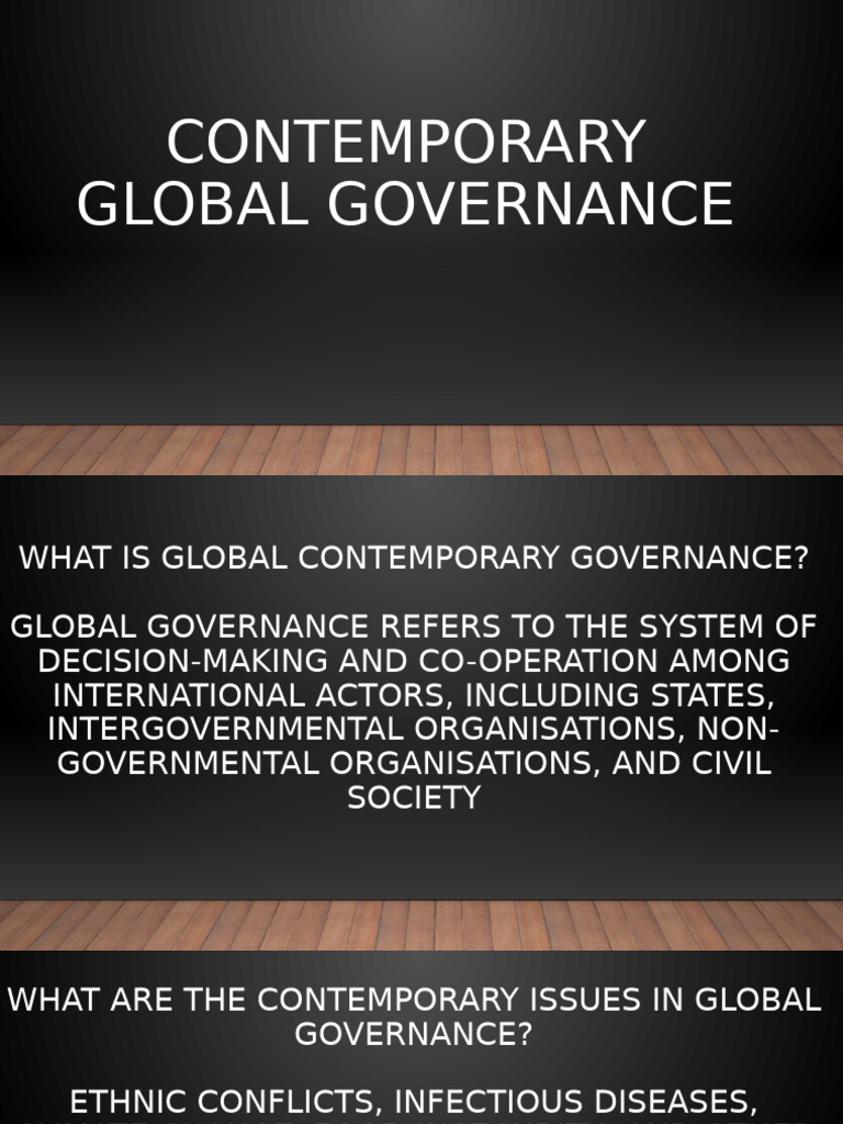 Contemporary Global Governance | PDF