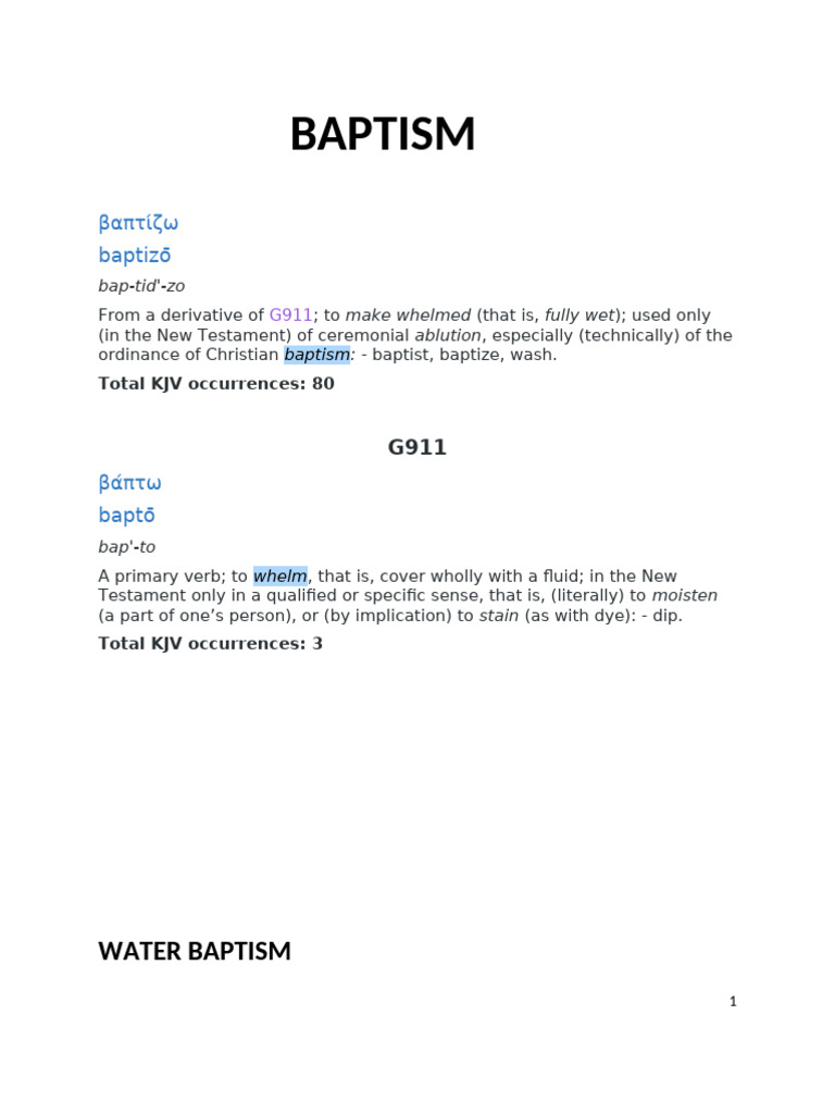 Baptism | PDF