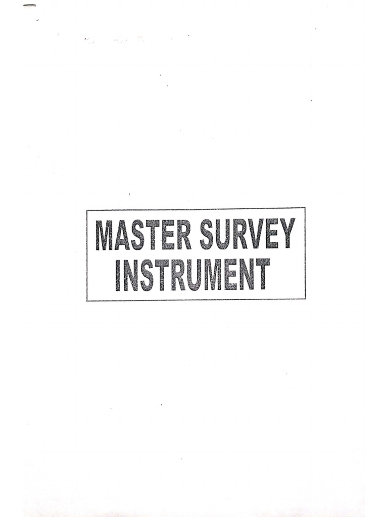 Master Survey 01 AREA-I | PDF